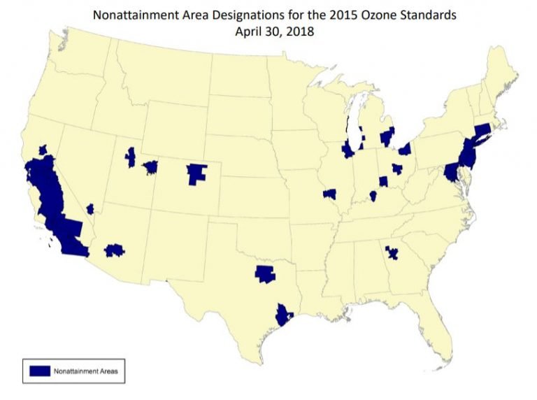 EPA designates 2015 70 ppb Ozone NAAQS non-attainment areas. - MIRATECH